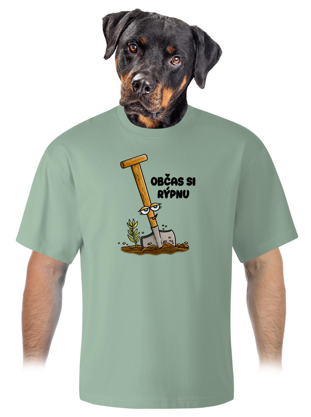 Občas si rýpnu unisex tričko oversized Sage | Bastard.cz
